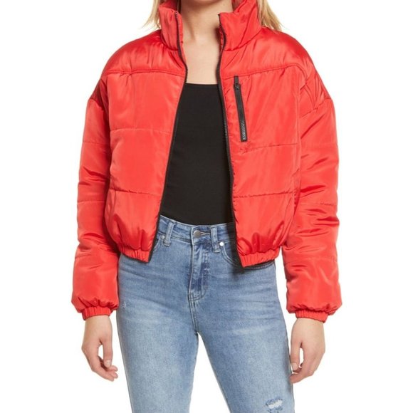 bp | Jackets & Coats | Bp Zip Puffer Jacket Red Medium | Poshmark